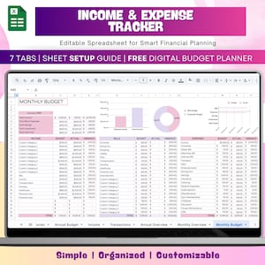 Expense Tracker Google Spreadsheet, Expenses Tracker Sheet, Spending ...