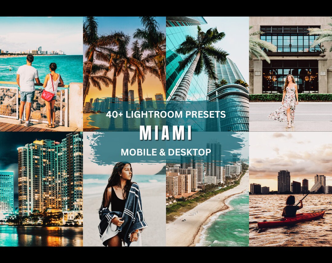 Miami Beach Lightroom Presets: Mobile & Desktop Filters - Etsy
