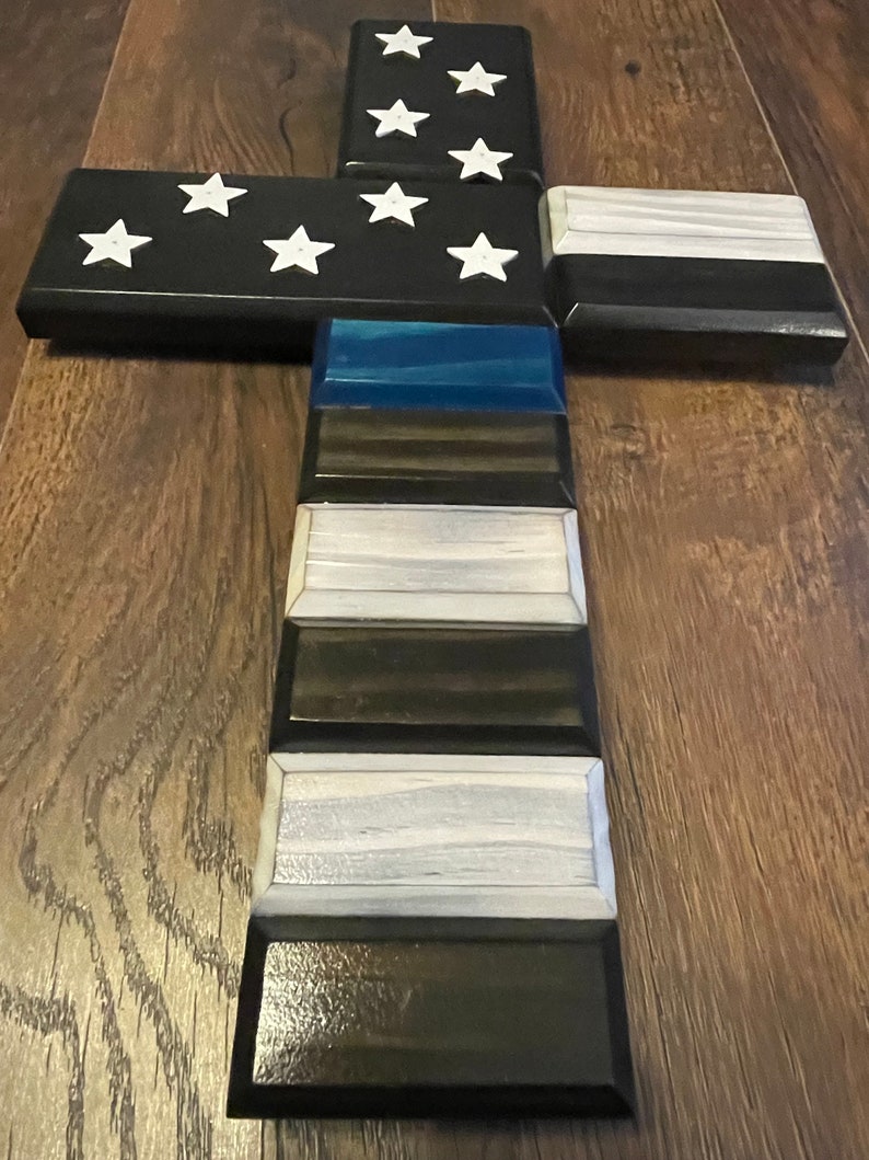 Thin Blue Line Cross, Law Enforcement, Police, Back the Blue - Etsy