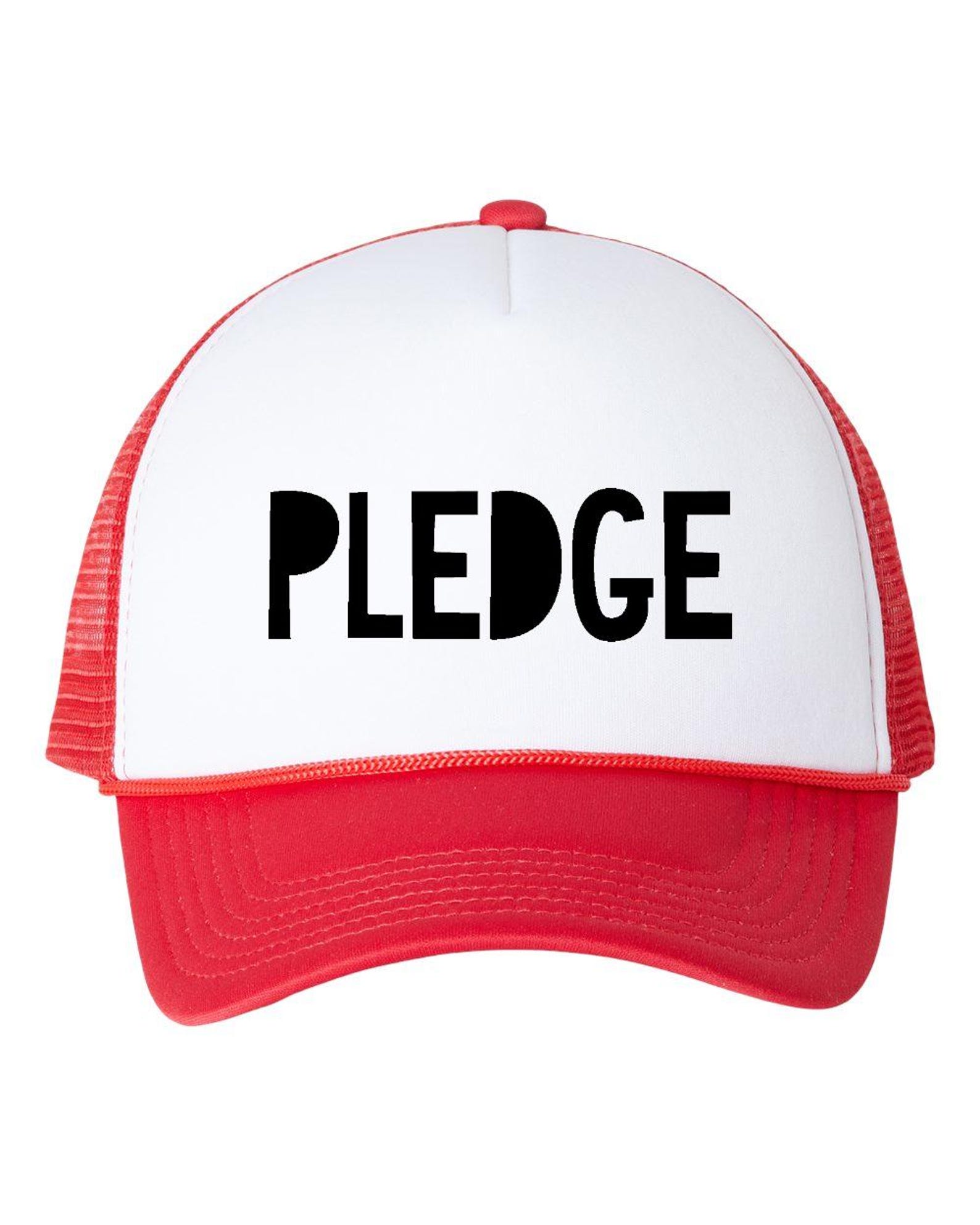 Pledge Adjustable Mesh Back Trucker Hat, Greek Life Fraternity Foam ...