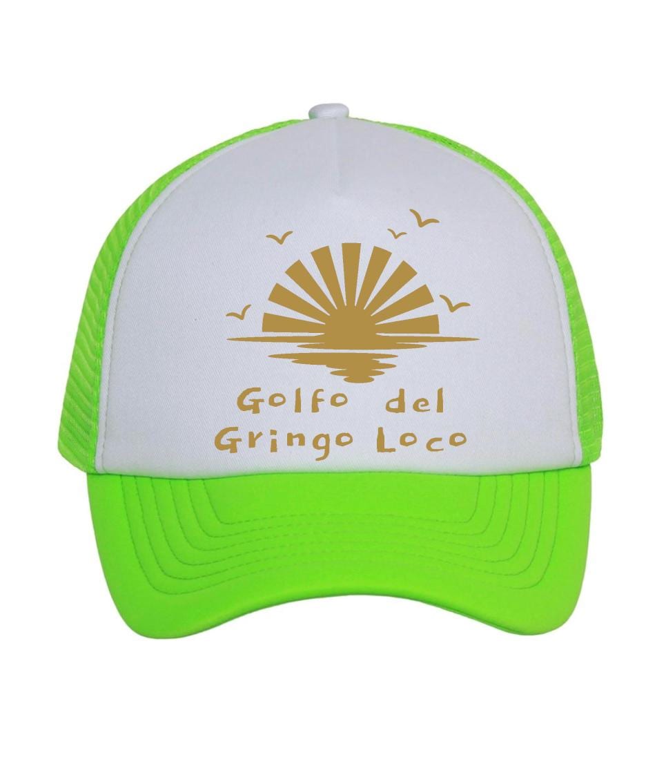 Golfo Del Gringo Loco Adjustable Mesh Trucker Cap, Golf of America Foam ...