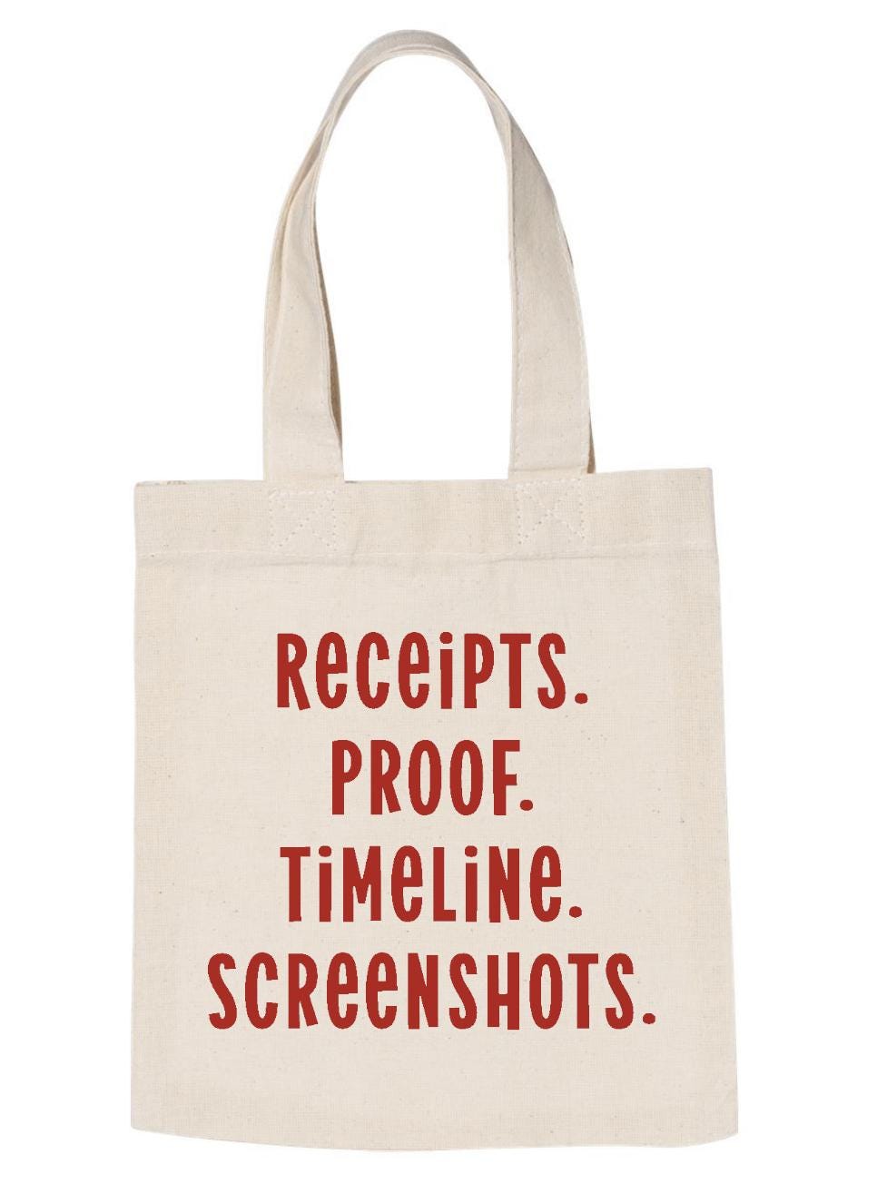 Receipts Proof Timeline Screenshots Canvas Zipper Pouch - Bravo Fan ...