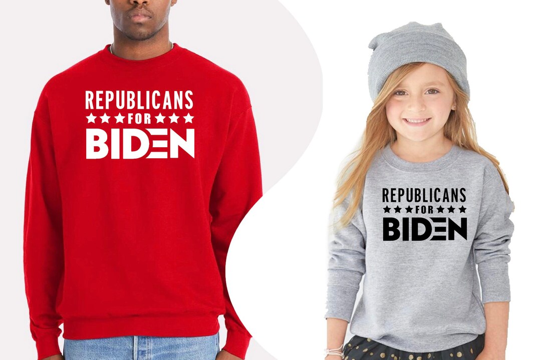 Republicans for Biden Crewneck Pullover Sweatshirt or T-shirt for ...