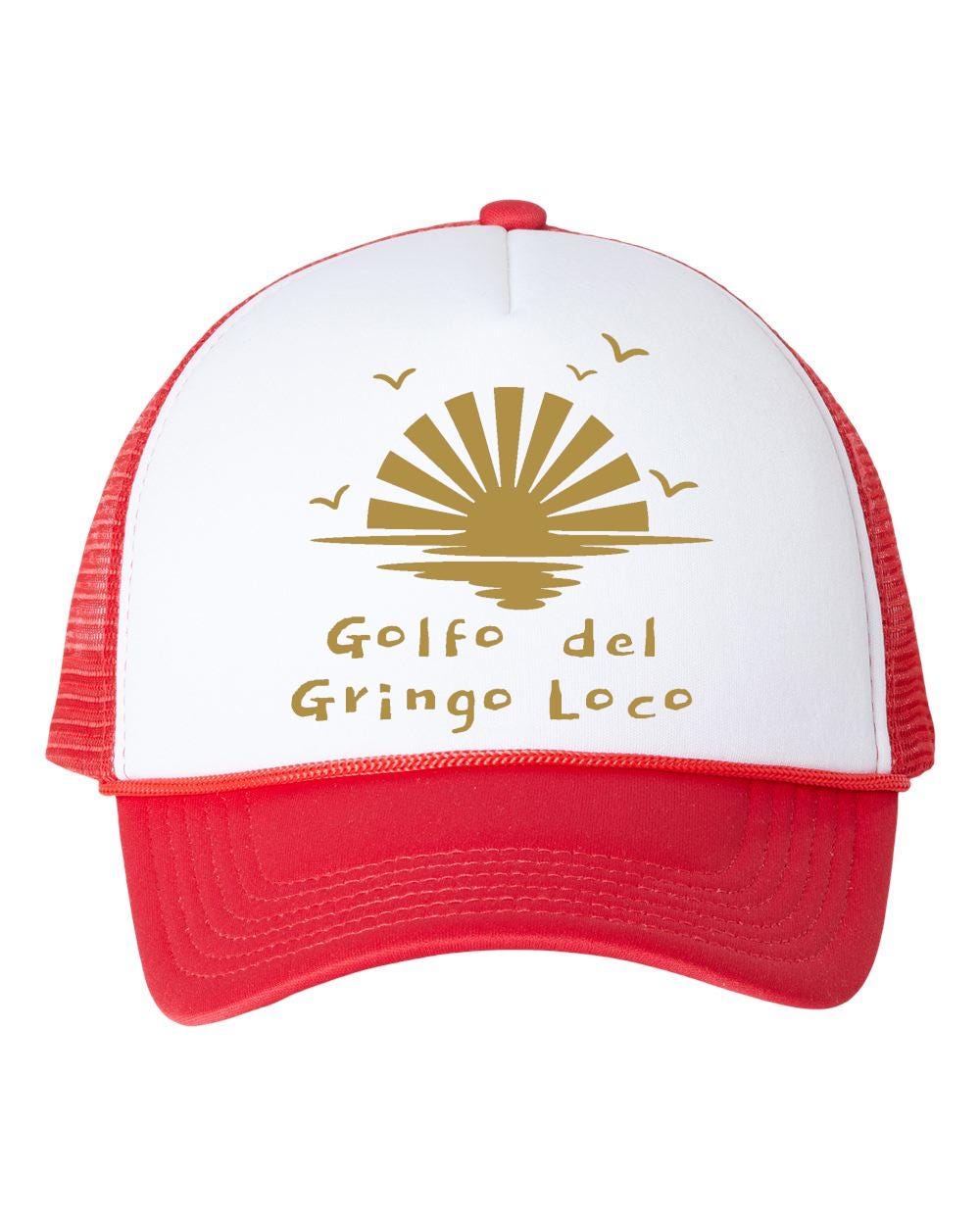 Golfo Del Gringo Loco Adjustable Mesh Trucker Cap, Golf of America Foam ...