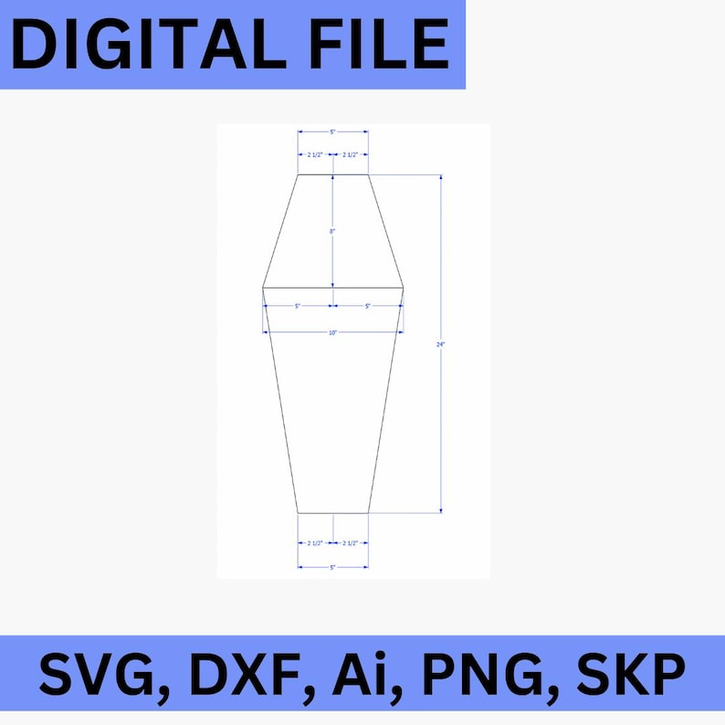 Coffin Outline Template SVG – Digital File for Laser & CNC Cutting - Etsy