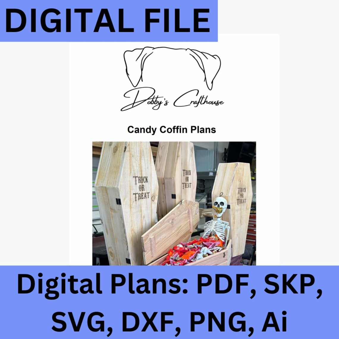 DIY Wooden Candy Coffin Plans – Downloadable Digital Build Instructions ...