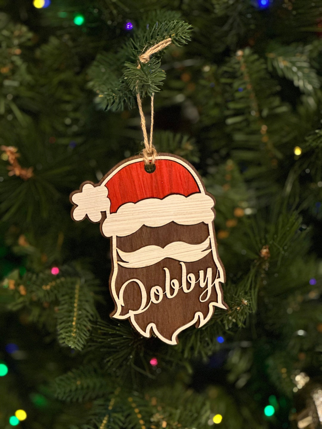 Personalized Santa Ornament - Etsy