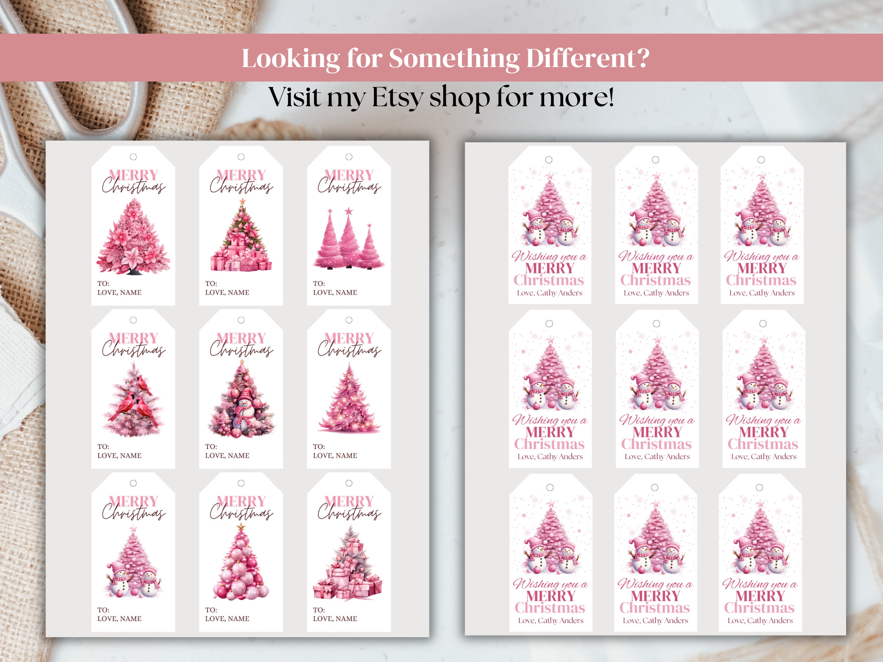 Editable Beary Merry Christmas Gift Tags, Printable Christmas Tags ...