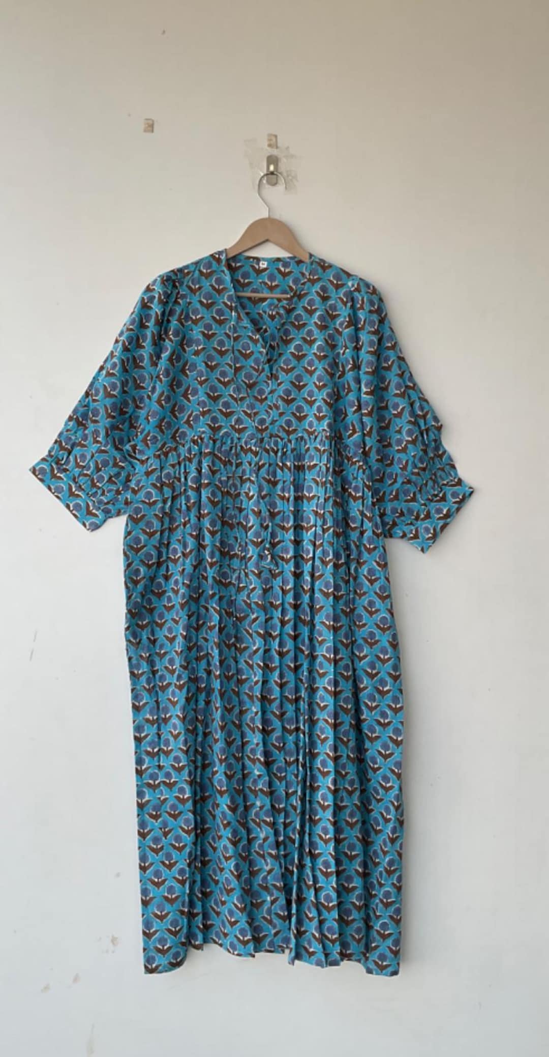 Handmade Block Print Cotton Gauze Dress: Comfortable Travel Dress - Etsy