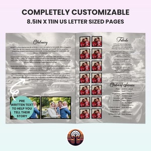 Funeral Program Template - Printable Order of Service for Celebration ...