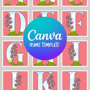 Floral Monogram Alphabet Create Your Own Alphabet With Editable Canva ...