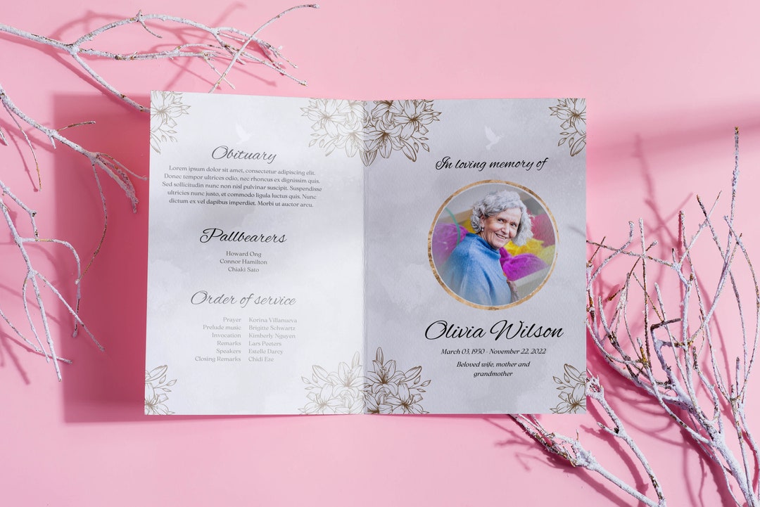 Personalized Memory Photo, Obituary Photo, Funeral Program Photo - Etsy