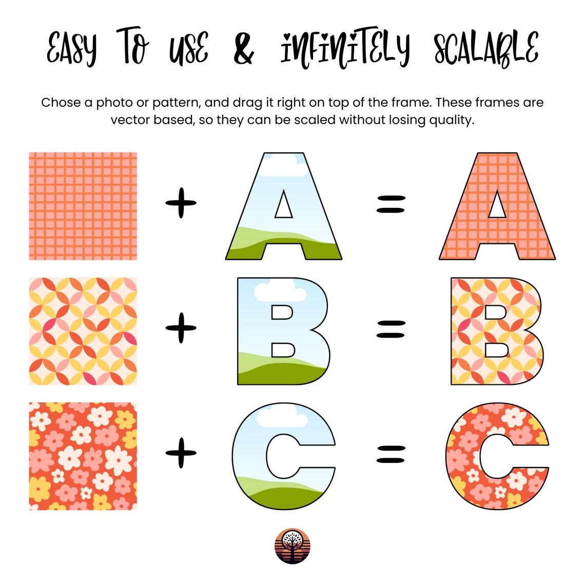 Bold Alphabet Canva Frames Create Your Own Alphabet With Editable Canva ...