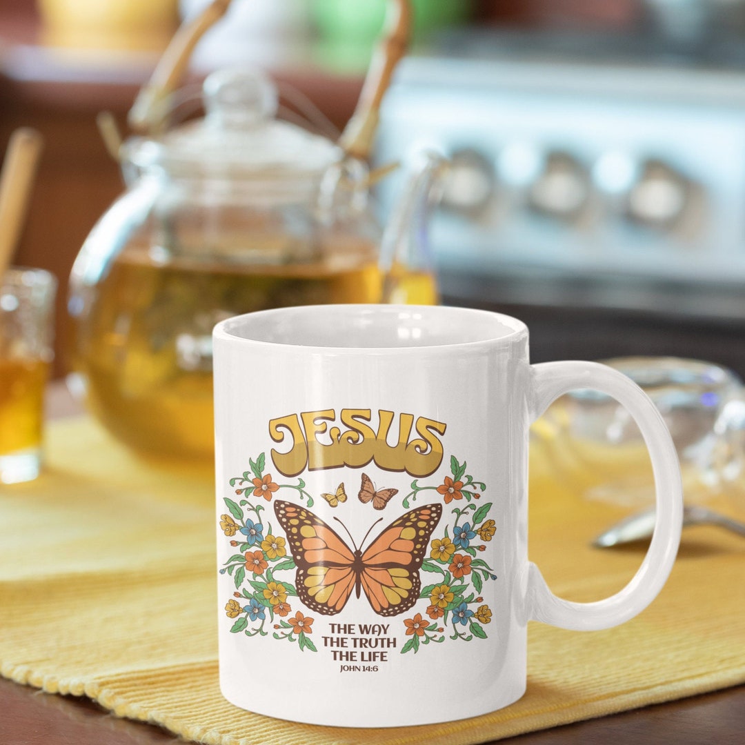 Jesus the Way the Truth the Life Ceramic Coffee Mug 11oz, Beautiful Gift for a Friend, Lovely ...