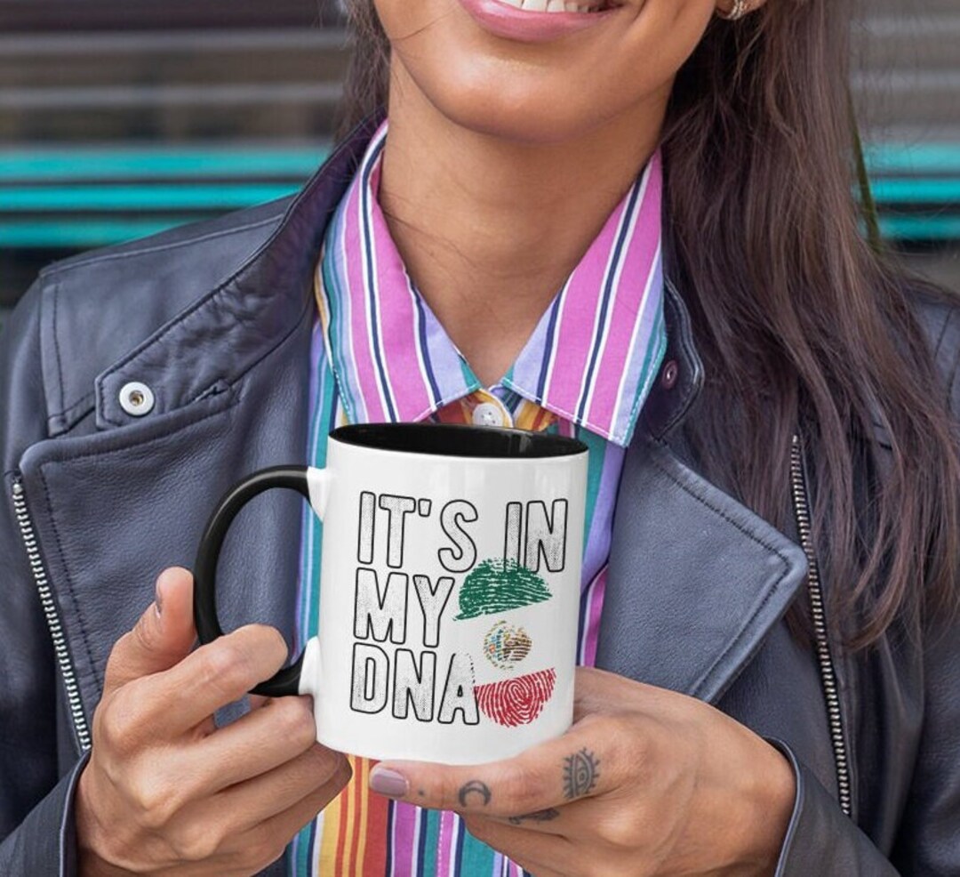 My DNA Mexico Flag and Finger Print Coffee Mug, All Occasions Perfect ...