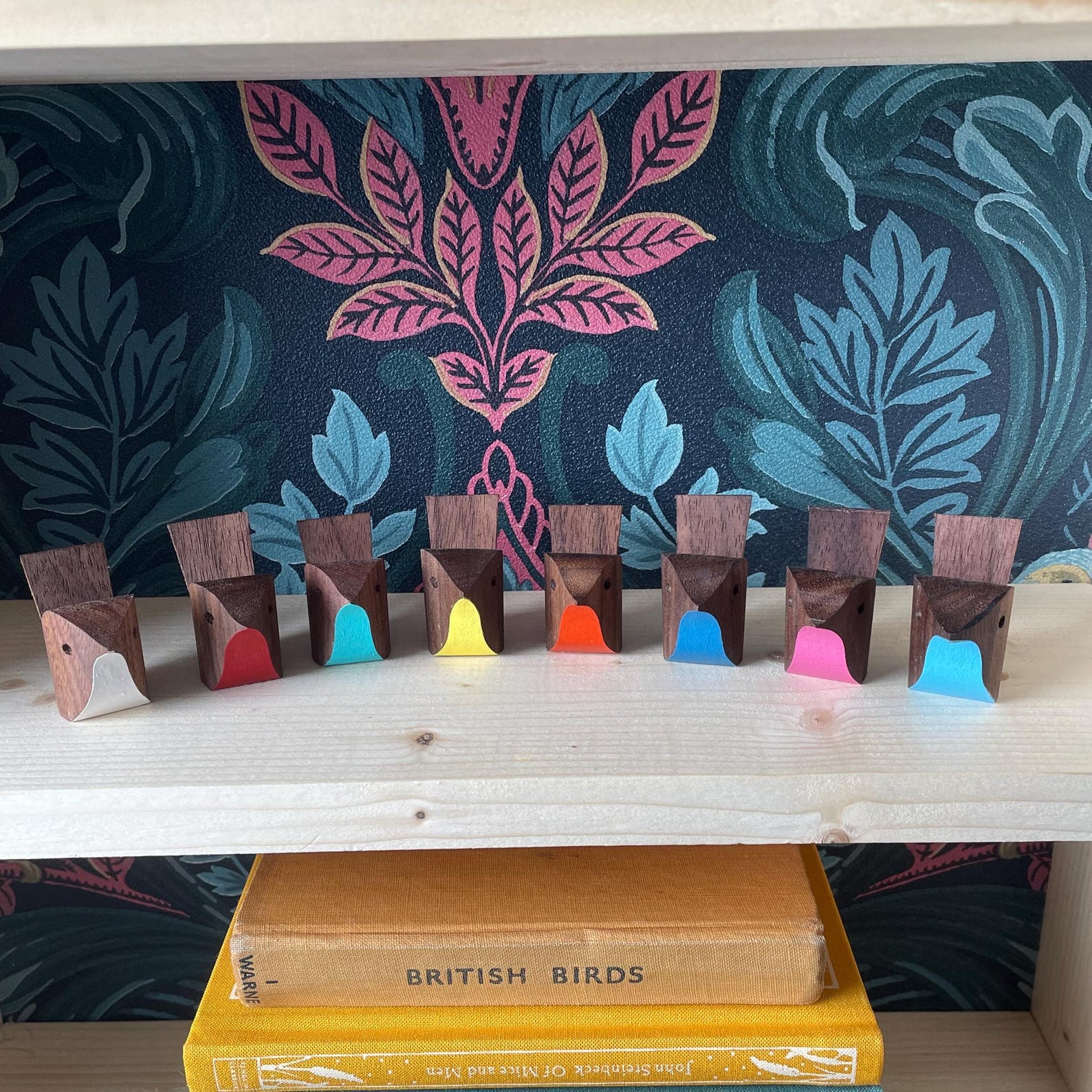 Little Chirpy: Red Walnut, Cute Wooden Robin, Handmade Bird Figurine ...