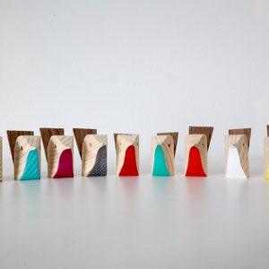 Little Chirpy: White Ash, Cute Wooden Robin, Handmade Bird Figurine ...