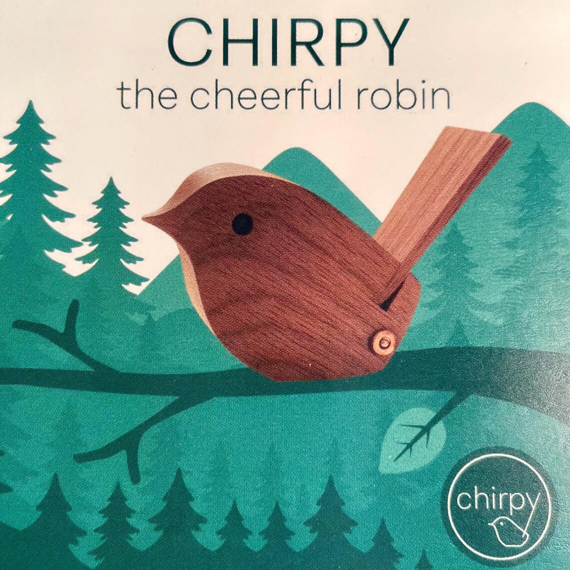 Little Chirpy: Yellow Ash, Cute Wooden Robin, Handmade Bird Figurine ...
