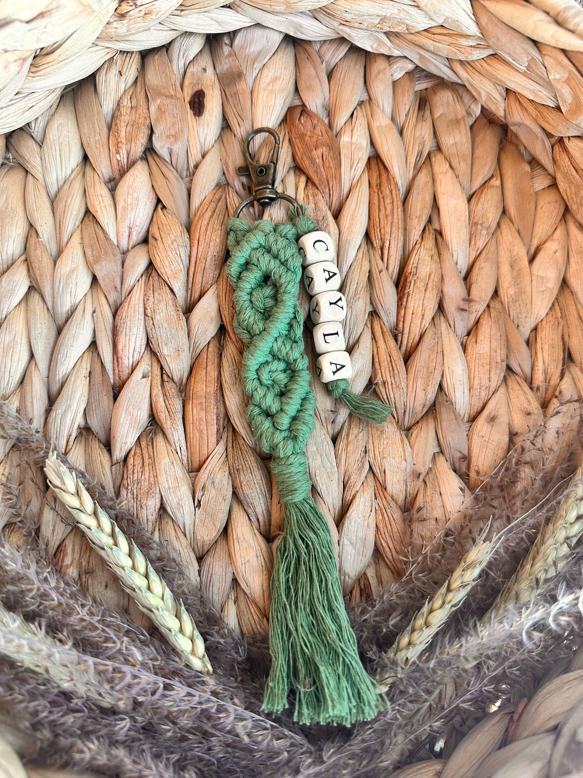 Macrame Keychain | Macrame Keychain With Name | Personalized Gifts ...