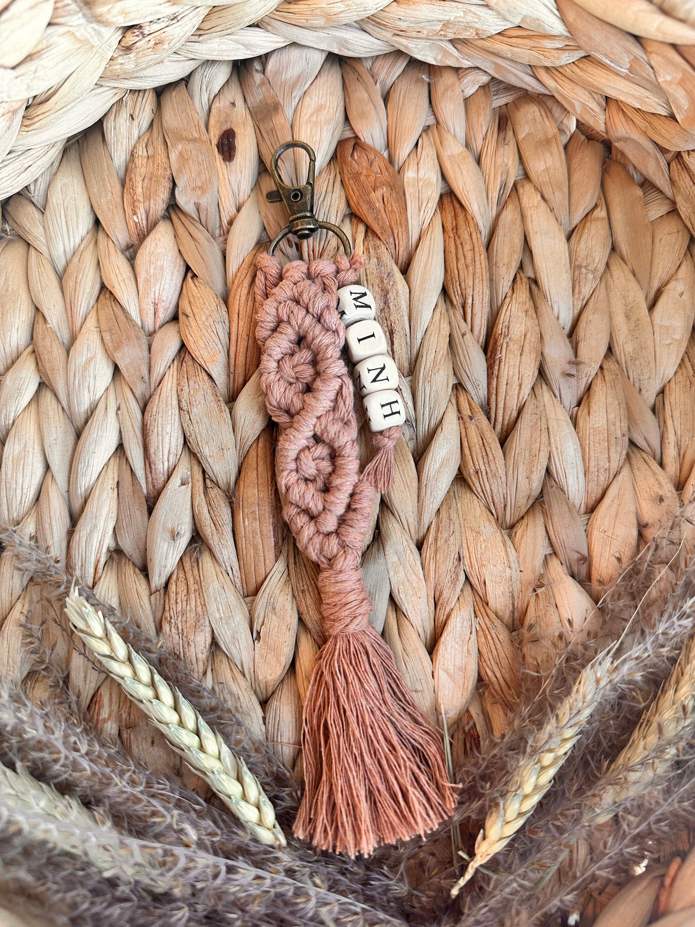 Macrame Keychain | Macrame Keychain With Name | Personalized Gifts ...