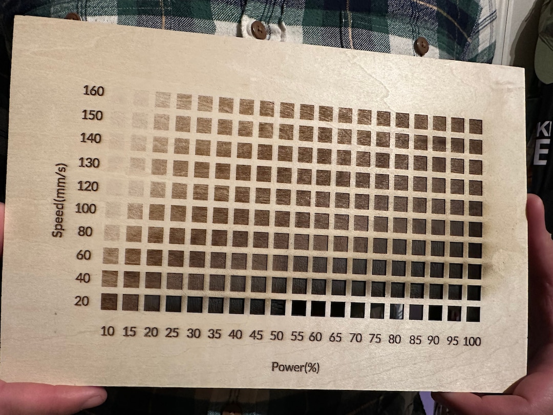 Mtool X1 - Engraving Grid Gradient on 3mm Basswood Plywood - Etsy