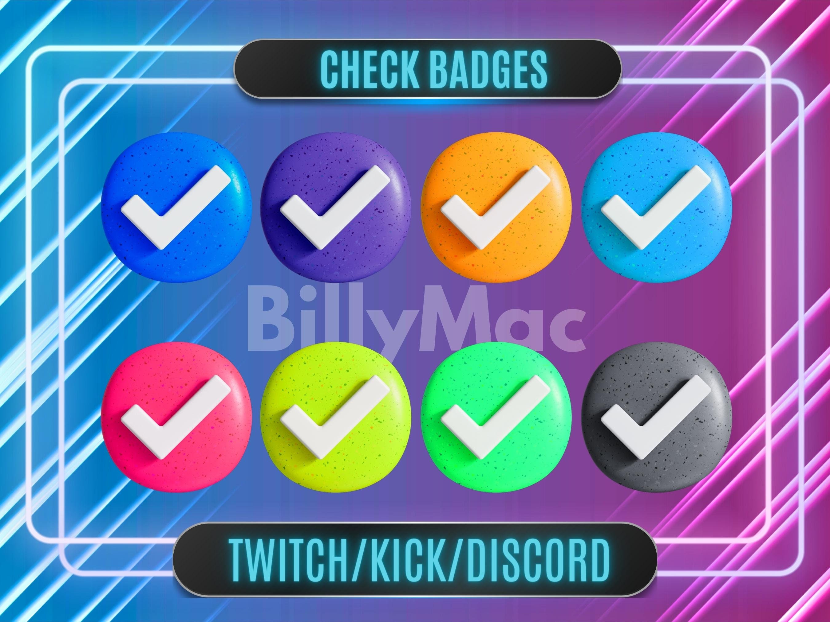 Check Twitch Sub Badges Twitch Sub and Bit Badges Circular Sub Badge ...