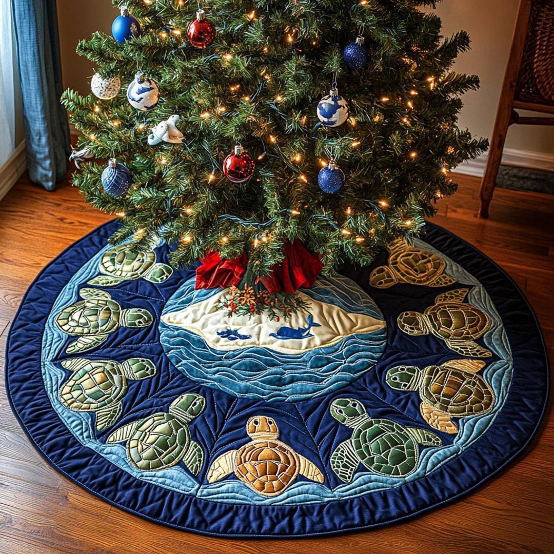 Sea Turtle Tree Cover, House Warming Gift, Sea Turtle Christmas Tree ...