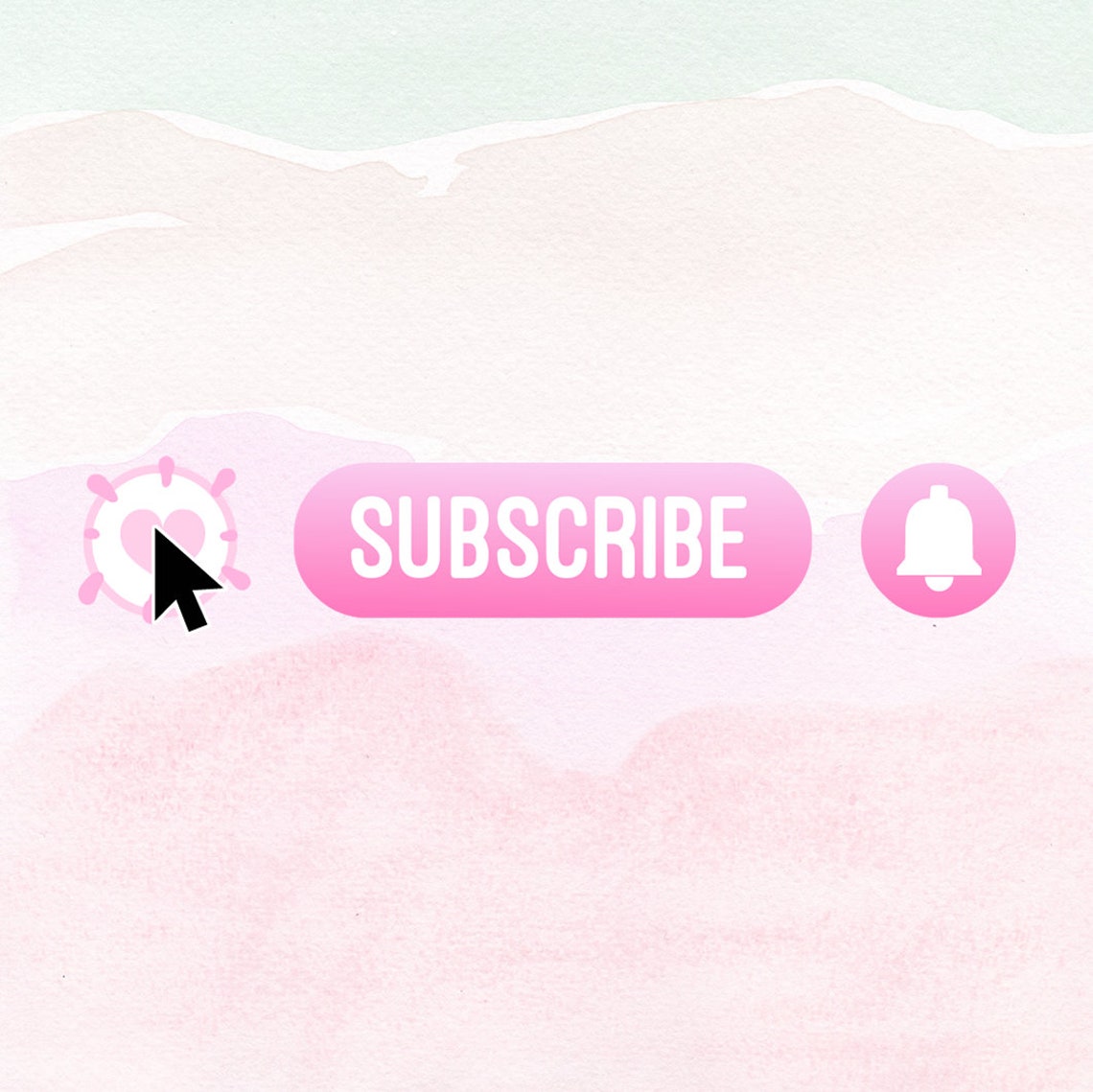Cute Pink Like and Subscribe Rounded Animation - Etsy