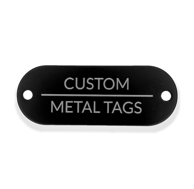 Engraved Aluminum Metal Tags: Custom ID, Asset or Utility Tags (2x0.75 ...