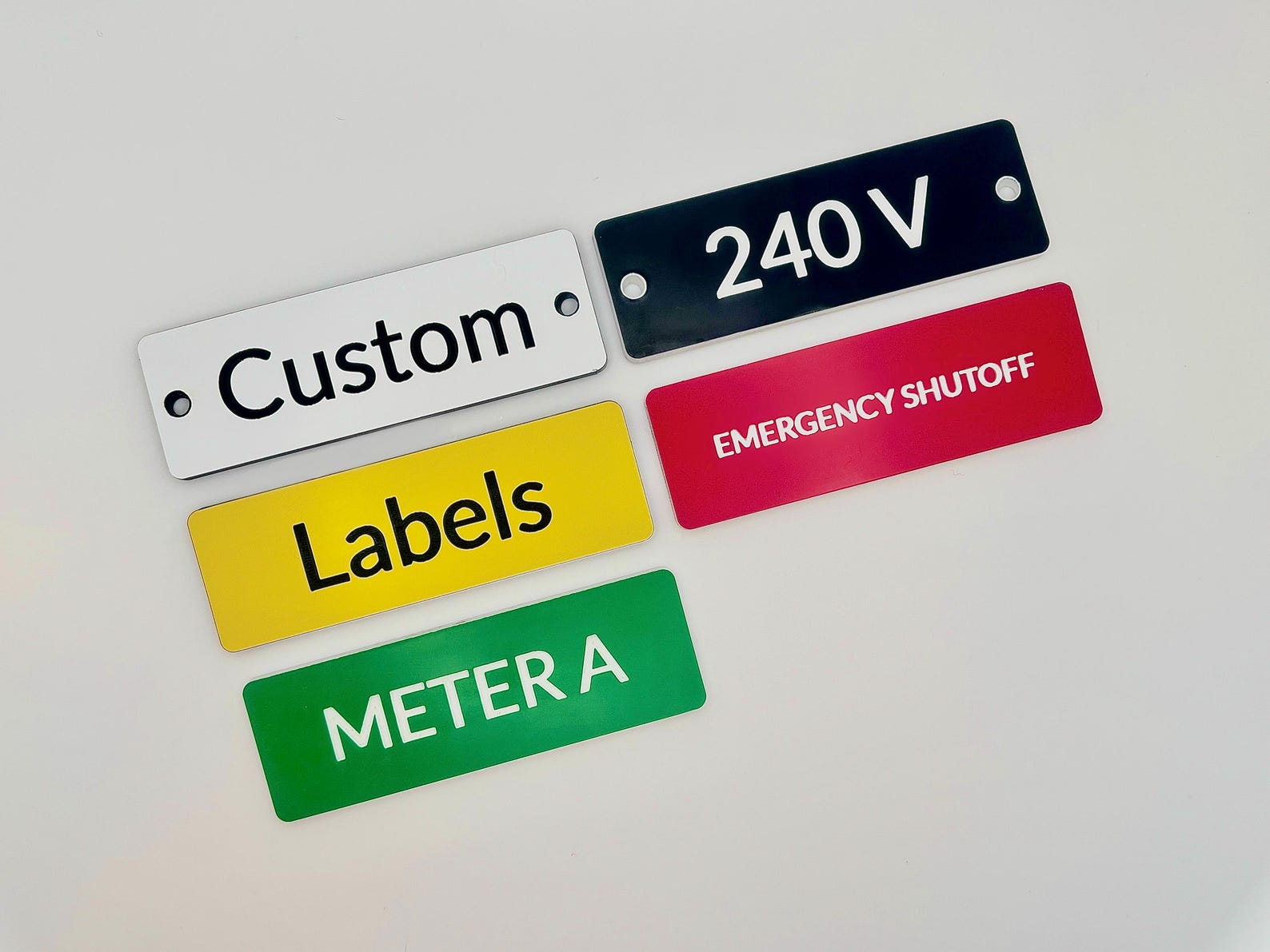 Custom Engraved Electrical Panel Labels With Mounting Holes – Durable 2 ...