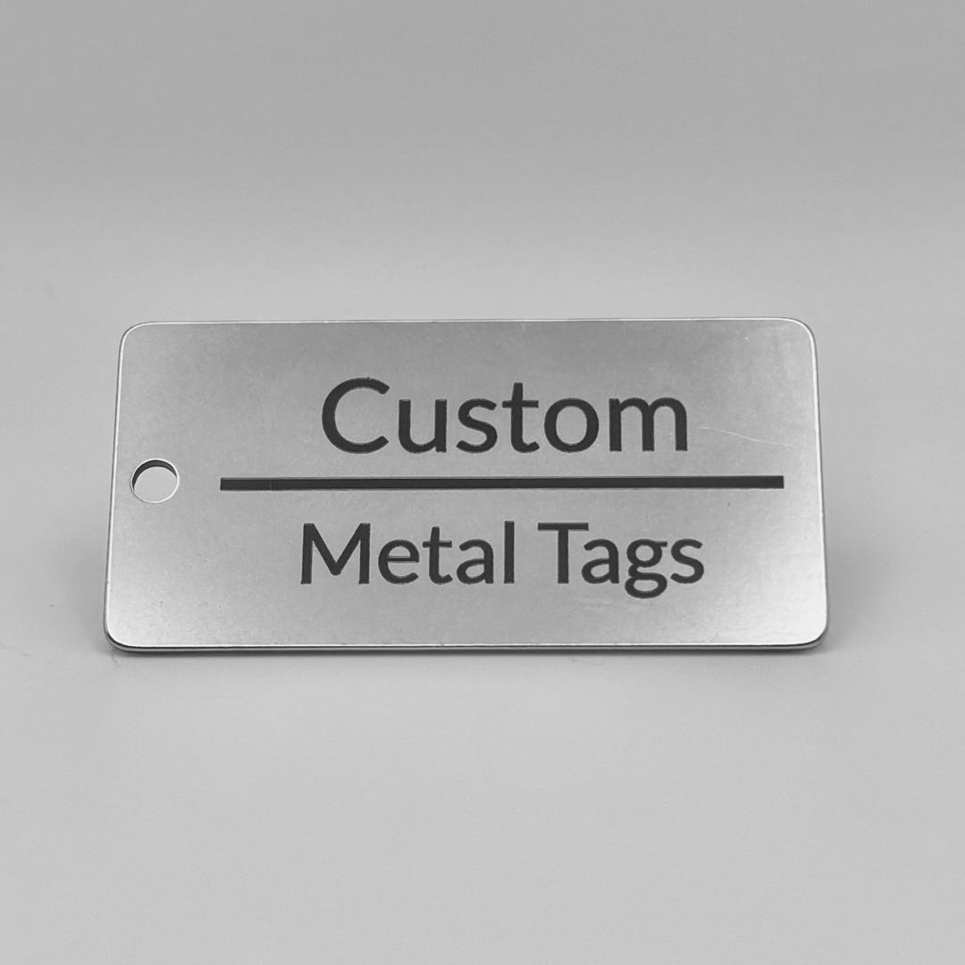 Engraved Stainless Steel Metal Tags: Custom ID, Asset or Utility Tags ...