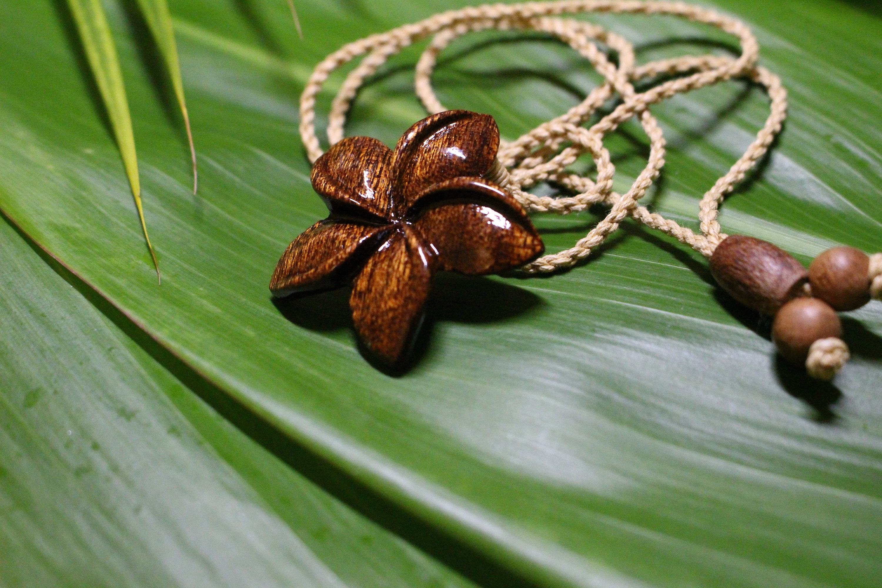Hawaiian Jewelry Handmade Hawaiian Wood Plumeria Flower Necklace From ...