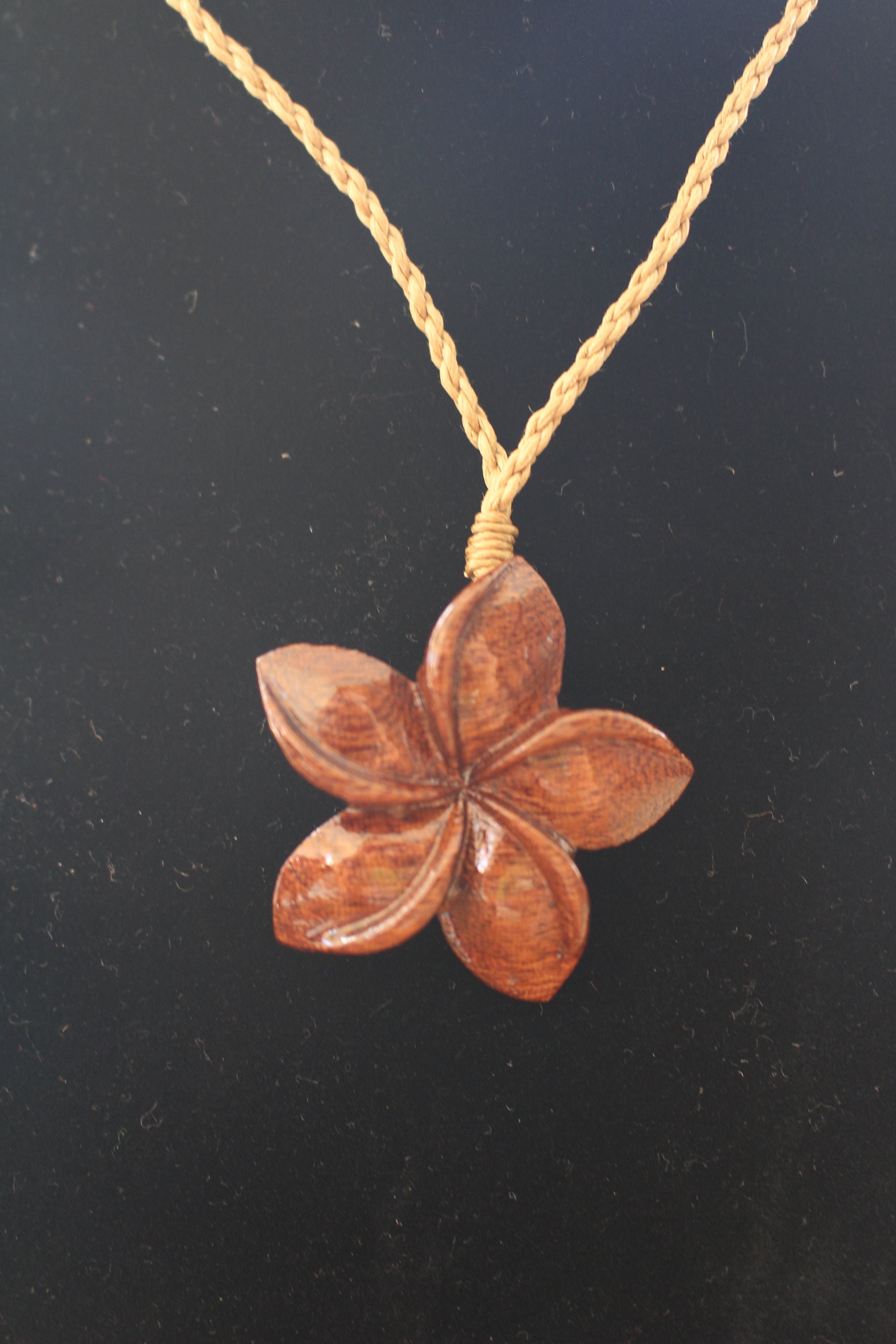 Hawaiian Jewelry Handmade Hawaiian Wood Plumeria Flower Necklace From ...