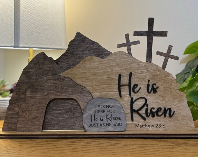 SVG FILE Empty Tomb Easter Scene Easter the Empty Tomb He is Risen ...