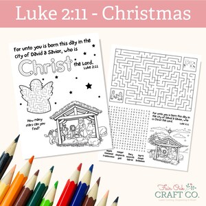 Christmas Worksheet: Luke 2 - Etsy