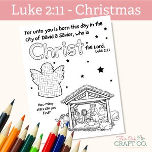 Christmas Worksheet: Luke 2 - Etsy