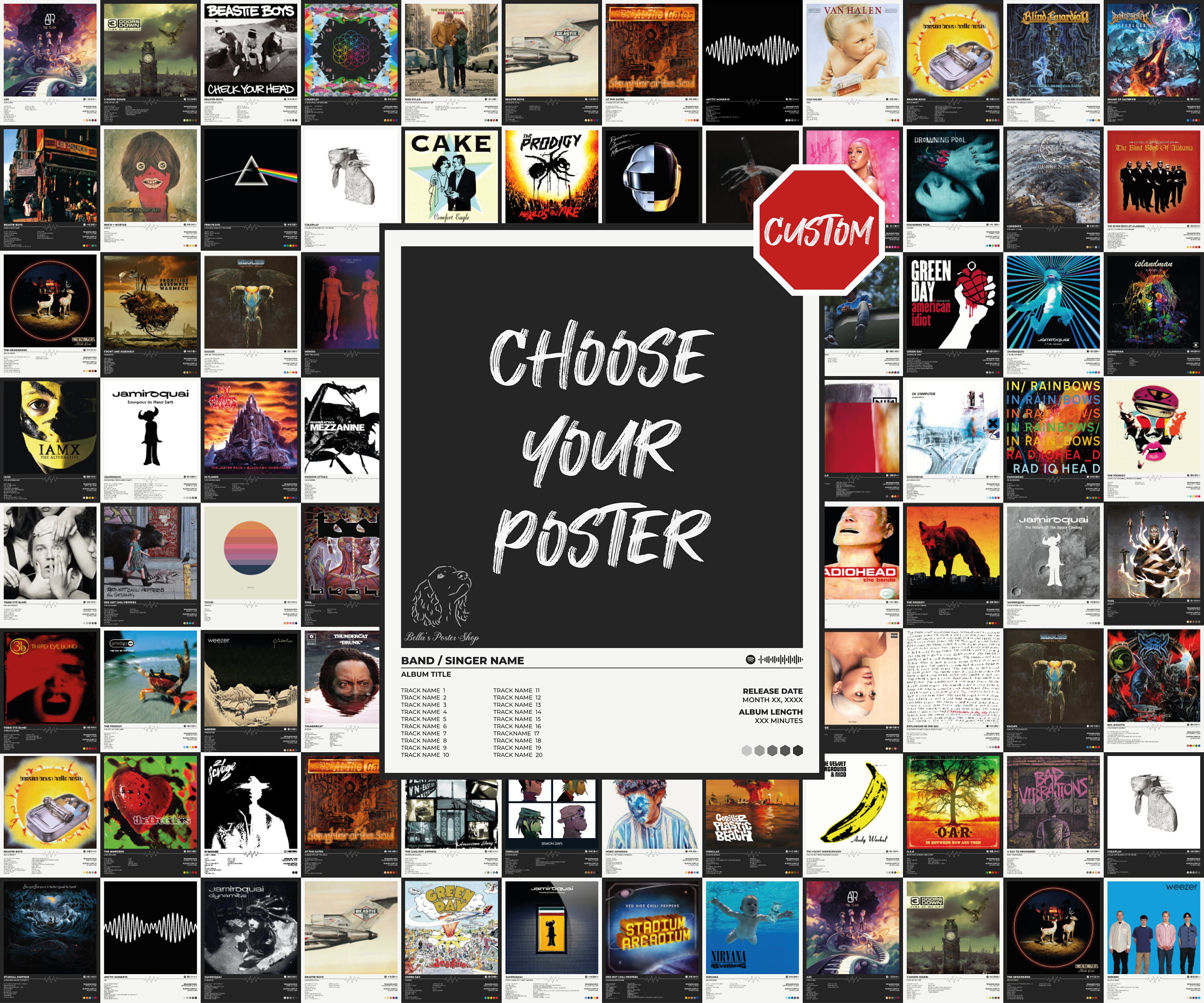 Custom Album Poster Album Cover Poster Personalized Album Print ...