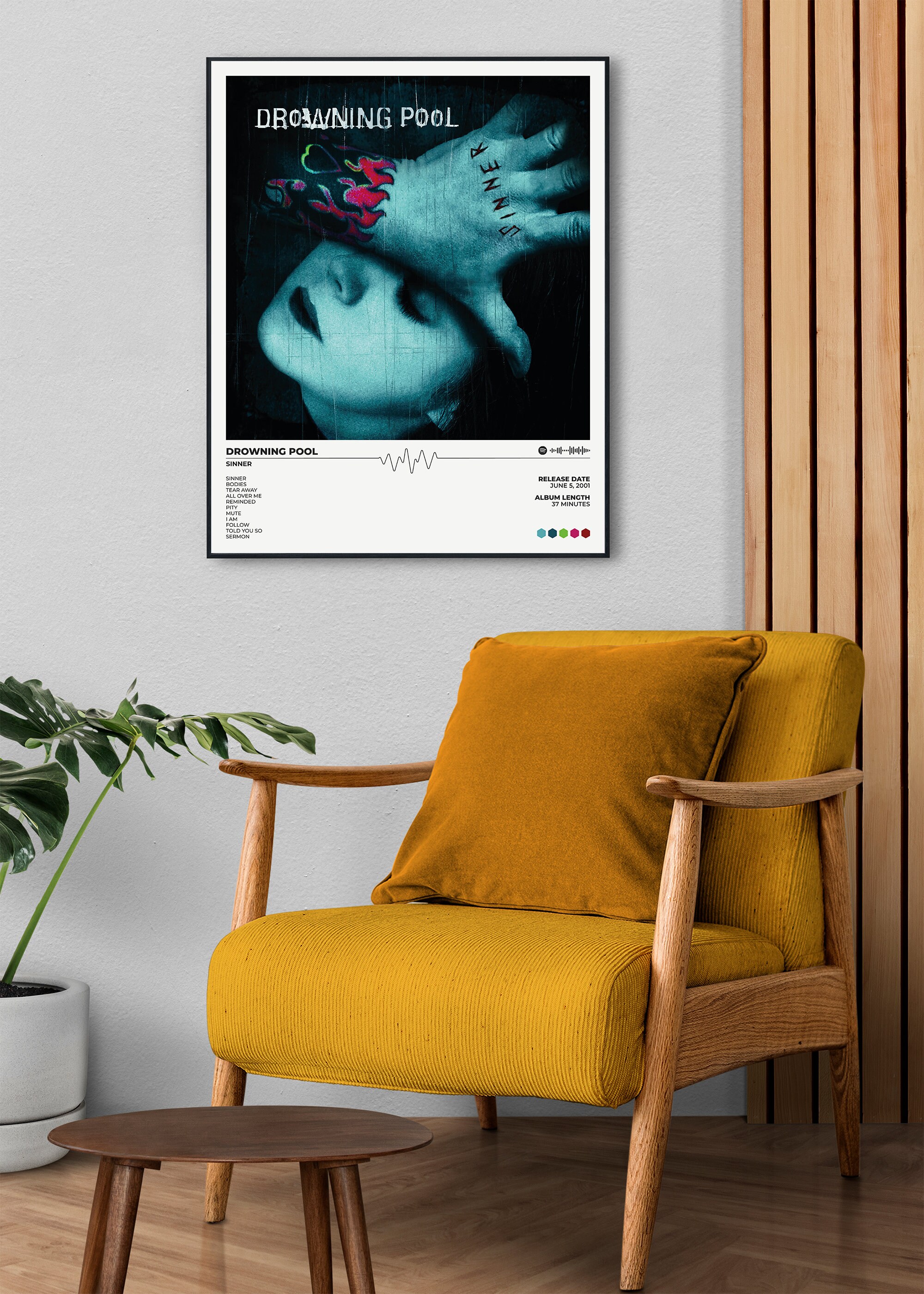 Drowning Pool Poster Sinner Album Unframed Album Cover Poster Custom ...