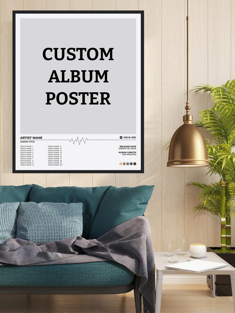Custom Music Poster | Personalized Album Poster | Unframed Album Cover ...