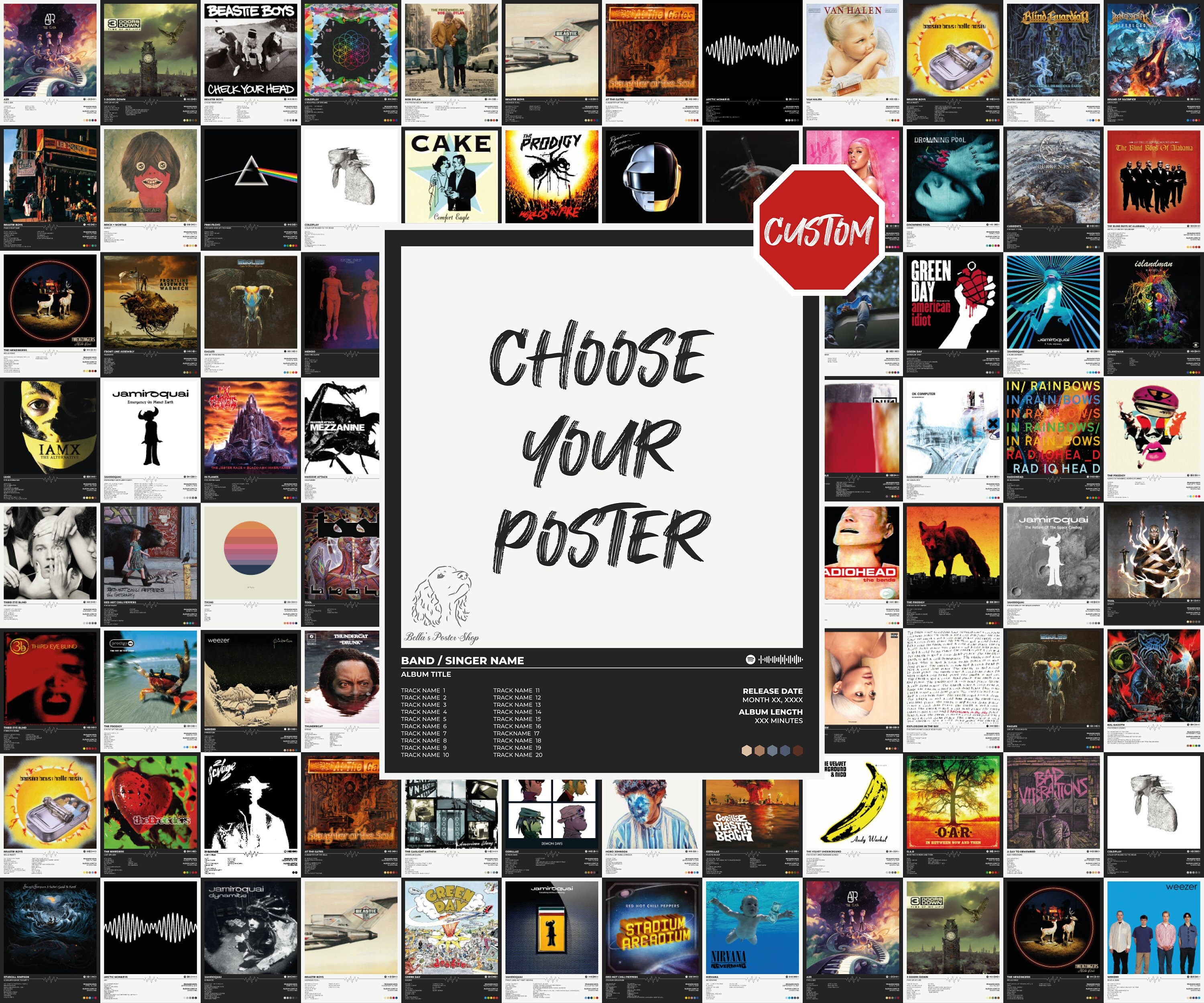 Custom Album Cover Poster: Personalized Tracklist Print (unframed) - Etsy