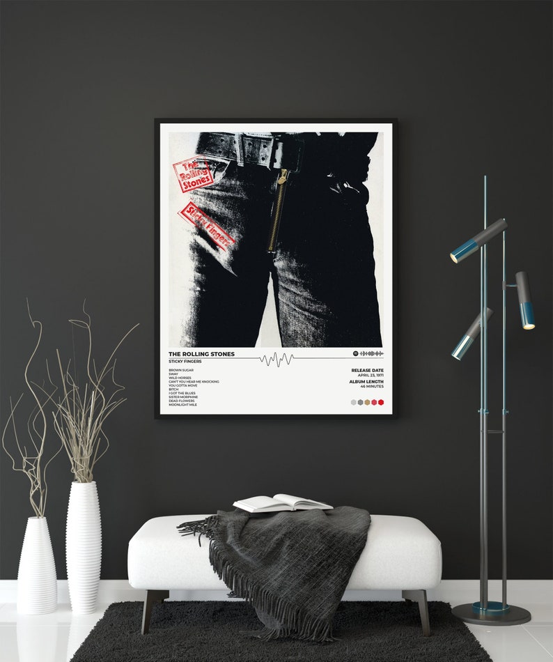 The Rolling Stones Poster Sticky Fingers Album Unframed Album Cover ...