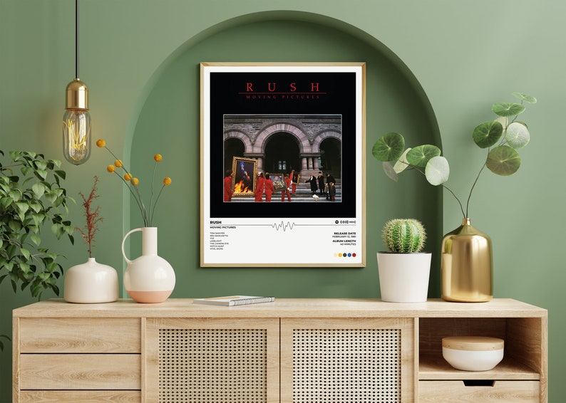 Rush Poster Moving Pictures Album Unframed Album Cover Poster Tracklist ...