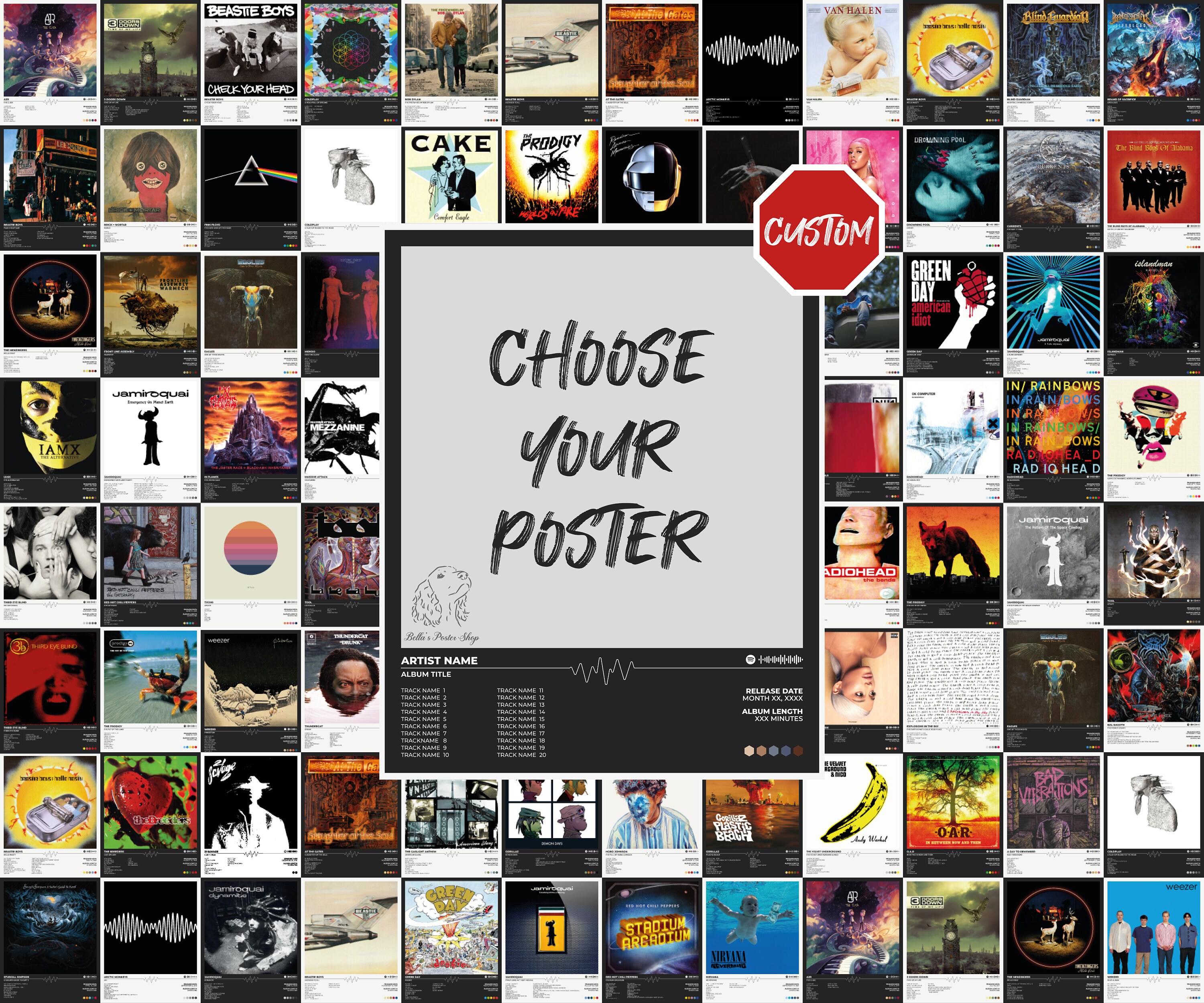 Custom Album Poster Album Cover Poster Personalized Album Print ...