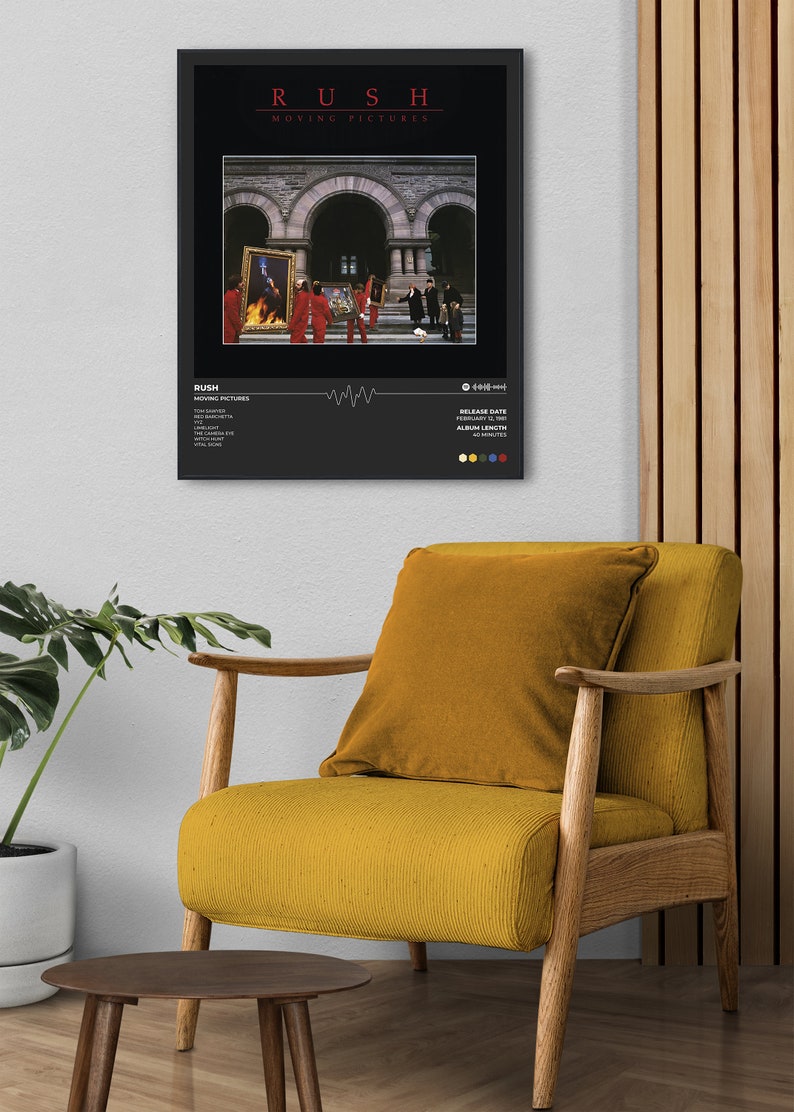 Rush Poster Moving Pictures Album Unframed Album Cover Poster Tracklist ...