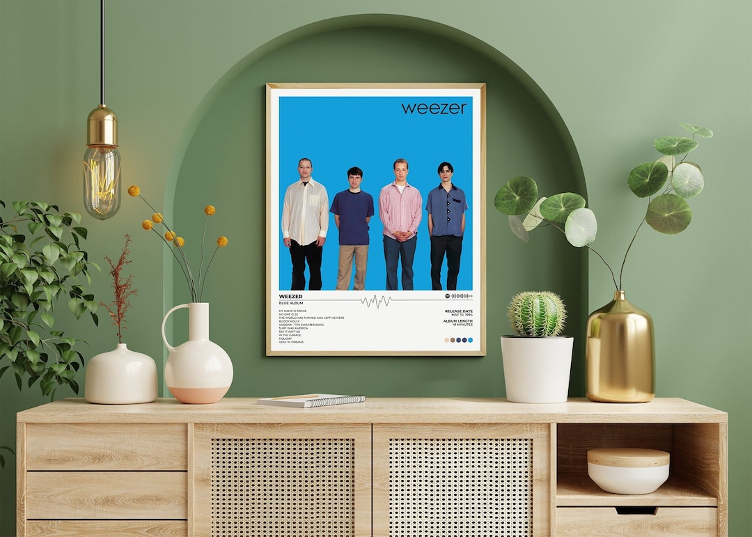 Weezer Poster Blue Album Album Unframed Music Album Poster Custom ...