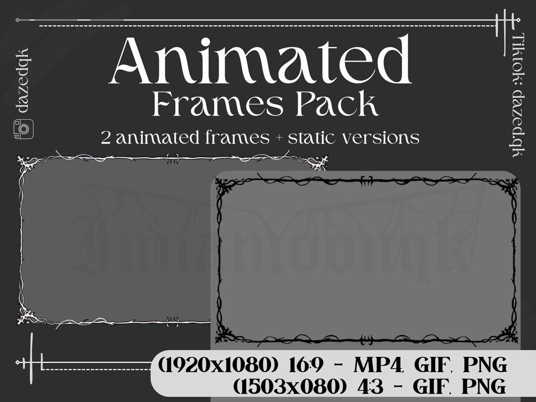 Gothic Animated Twitch Frames Set Vintage Twitch Frames - Etsy