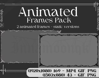 Gothic Animated Twitch Panels Vintage Twitch Panel Set Grunge Twitch ...