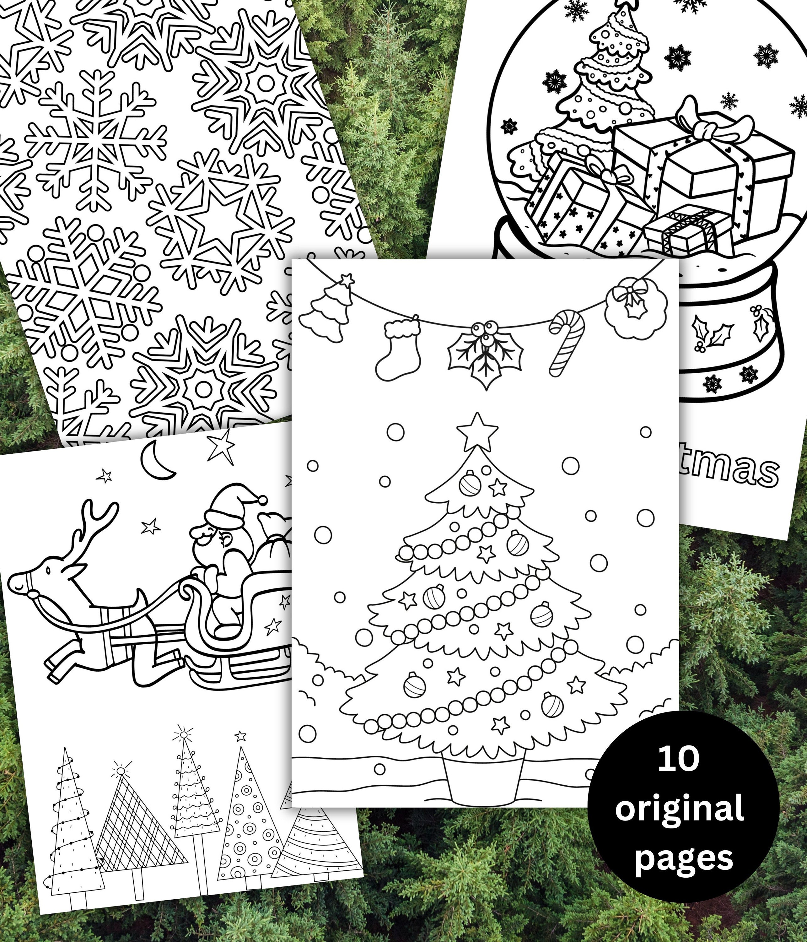 Christmas Colouring Pages, Digital Download - Etsy
