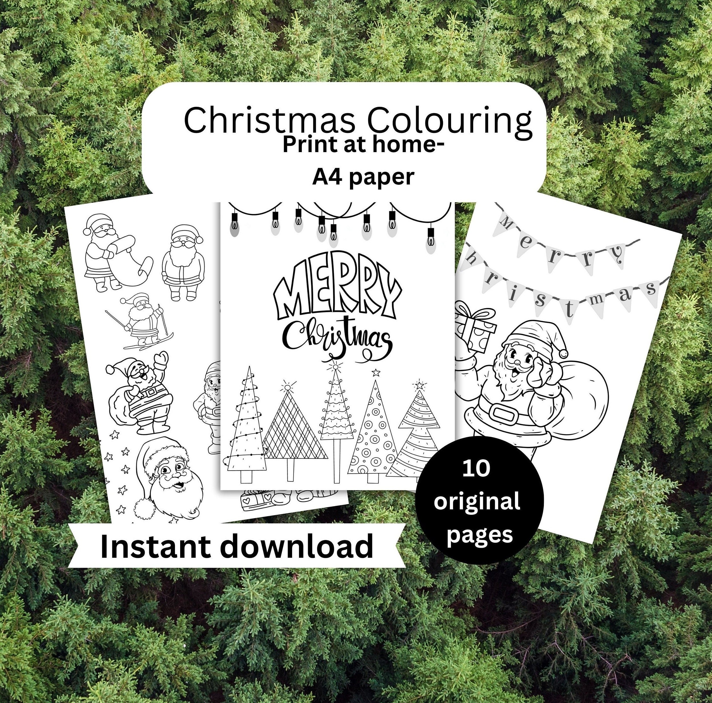 Christmas Colouring Pages, Digital Download - Etsy