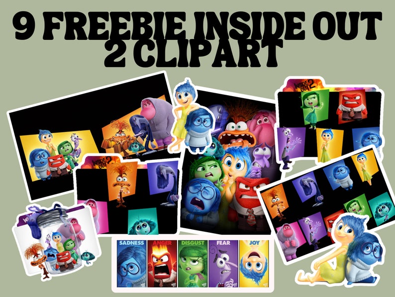 Inside Out 2 Printable Characters Png & Zip File Clipart Inside Out 2 ...